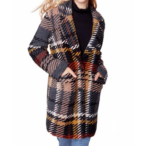 CHARLIE B | Jackets & Coats | New Charlie B Straight Cut Plaid Boucl ...